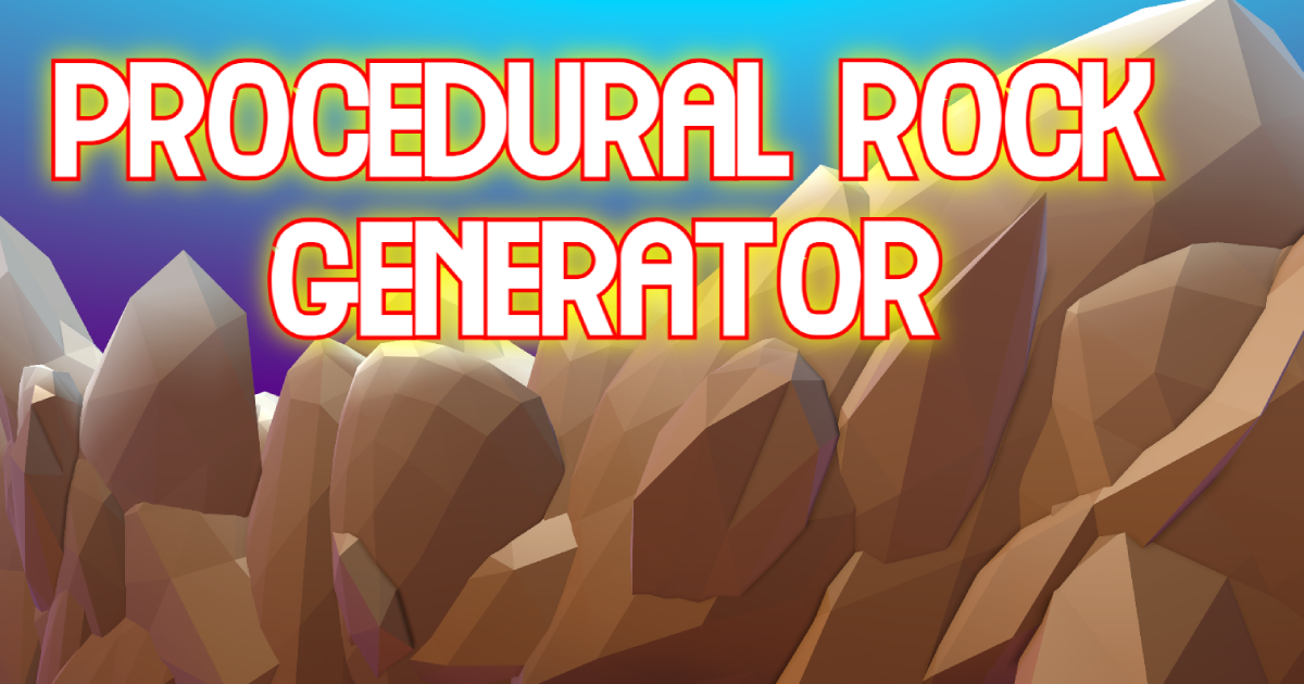 Procedural Rock Generator | Level Design | Unity Asset Store
