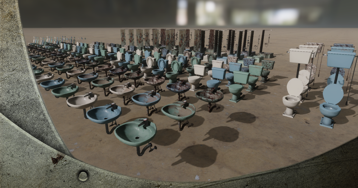 Dirty Bathroom Collection - HQ | 3D Props | Unity Asset Store