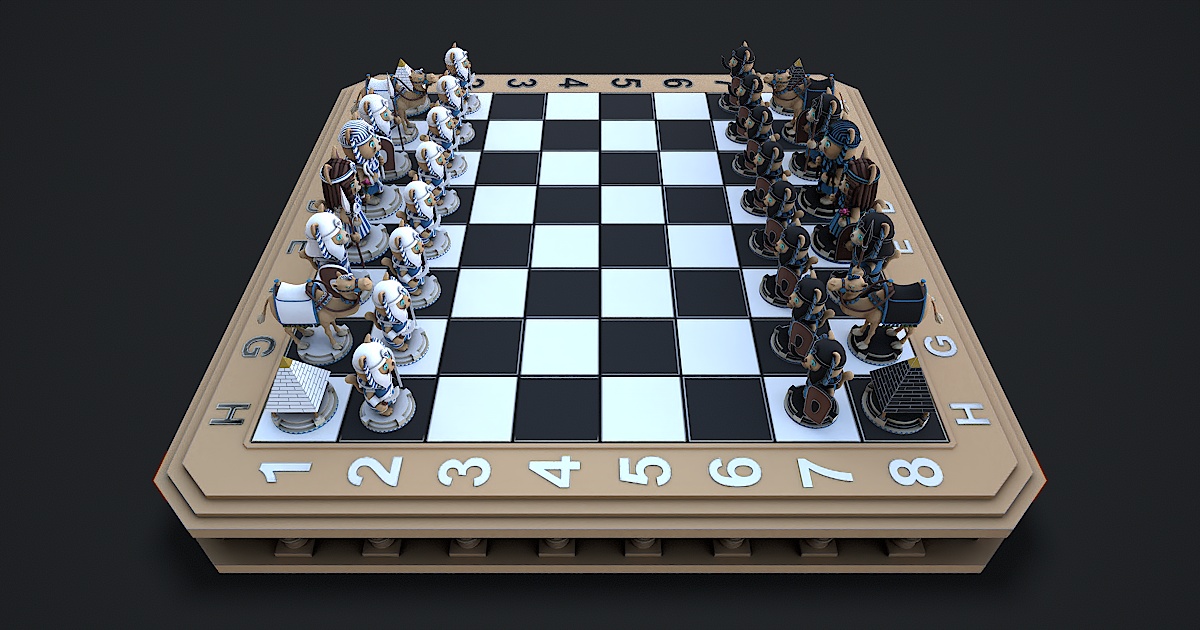 Chess_Pharaohs_game_ready_3d_model | 3D Props | Unity Asset Store
