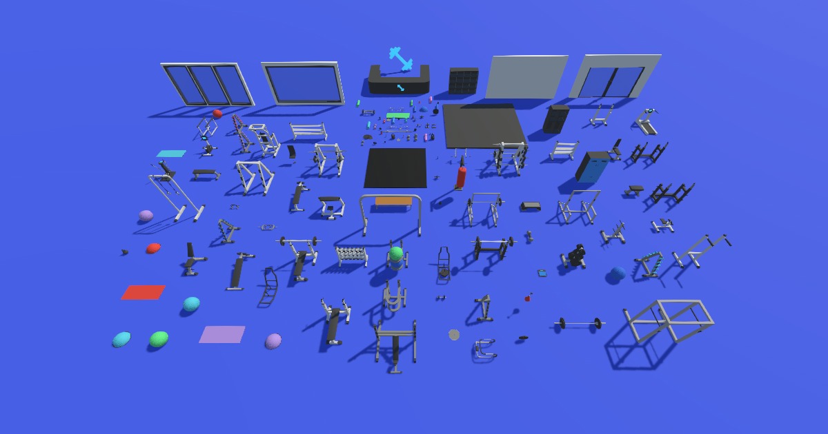LowPoly Gym Environment | 3D Environments | Unity Asset Store