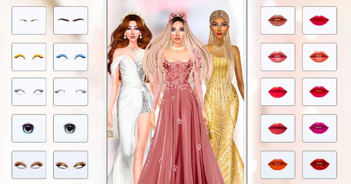 Fashion Makeover and Dressup - Glam Doll 2D Assets | 2D Characters ...