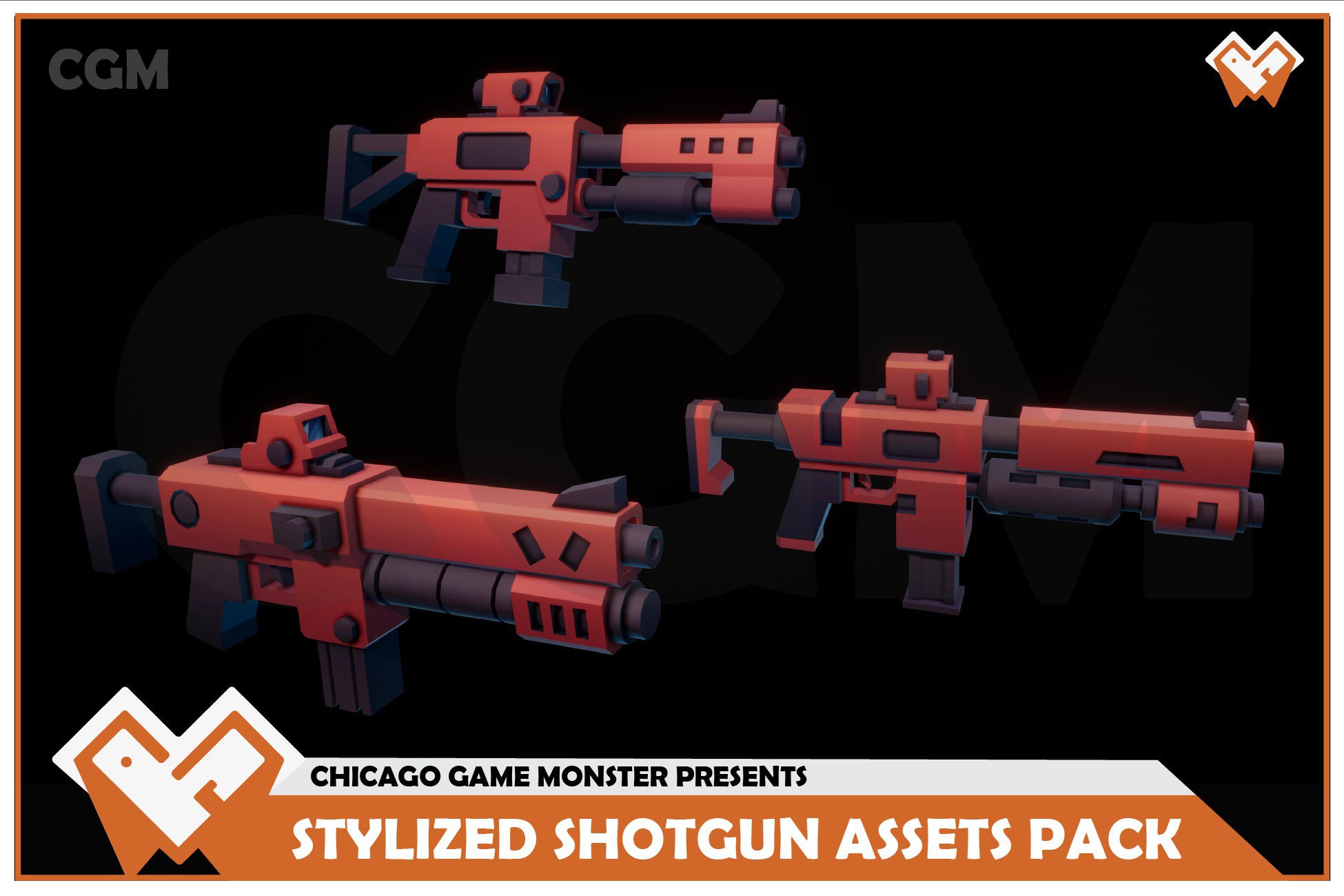 Stylized Shootgun Assets Pack by Chicago Game Monster