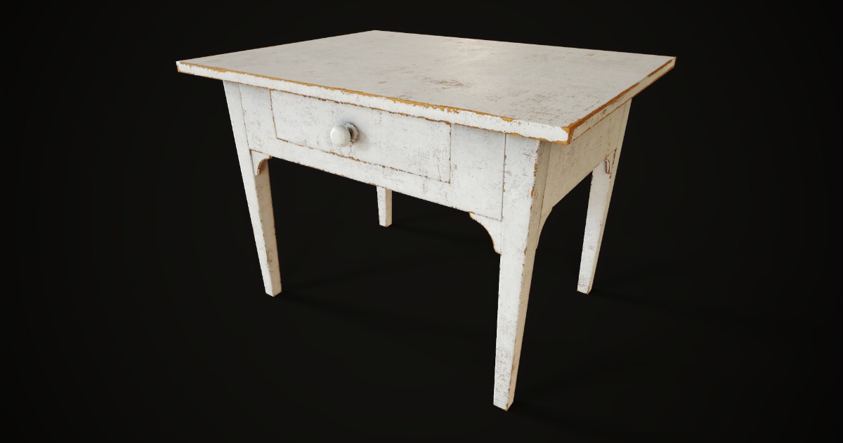 Painted kitchen table | 3D Furniture | Unity Asset Store
