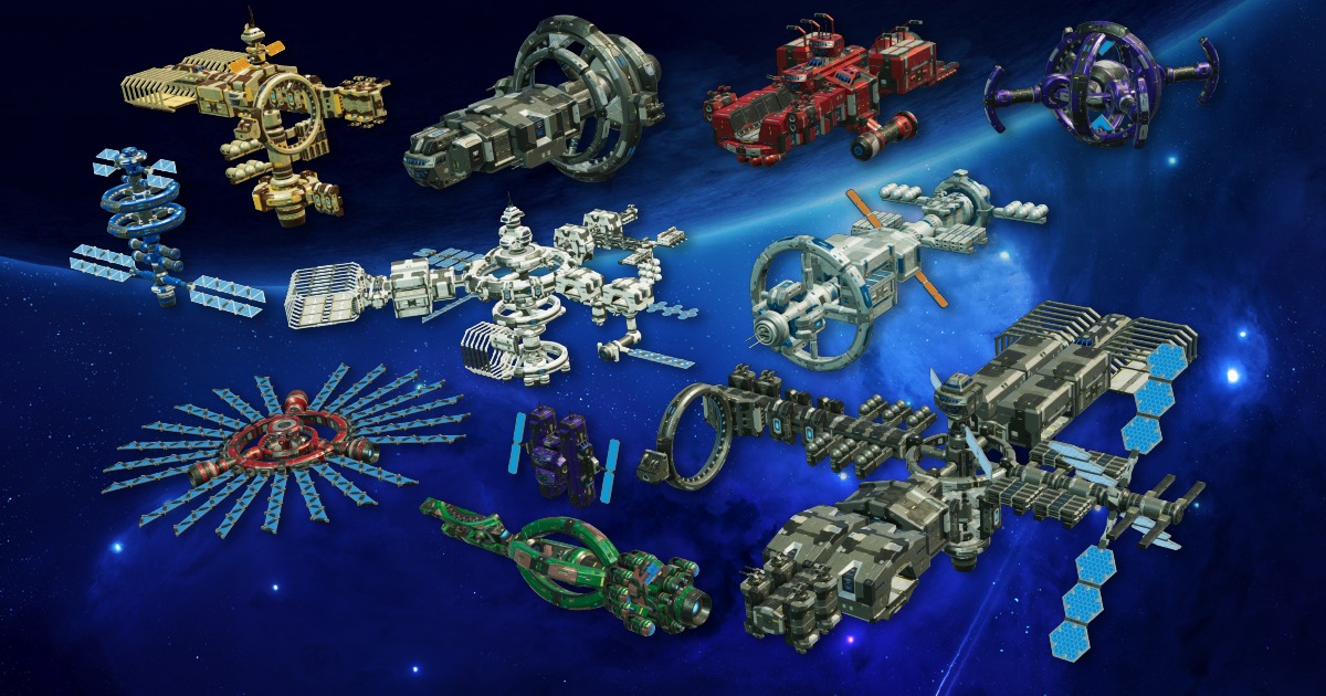 Sci-Fi Space Stations Creator | 3D Space | Unity Asset Store