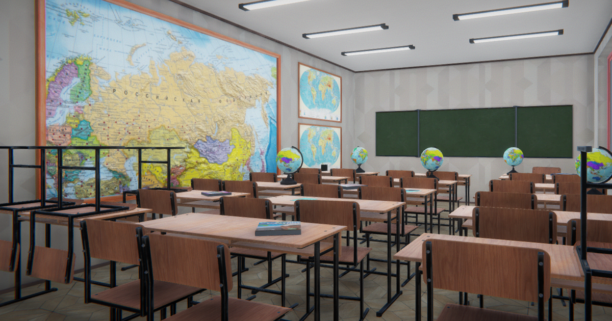 School - class of geography | 3D Interior | Unity Asset Store