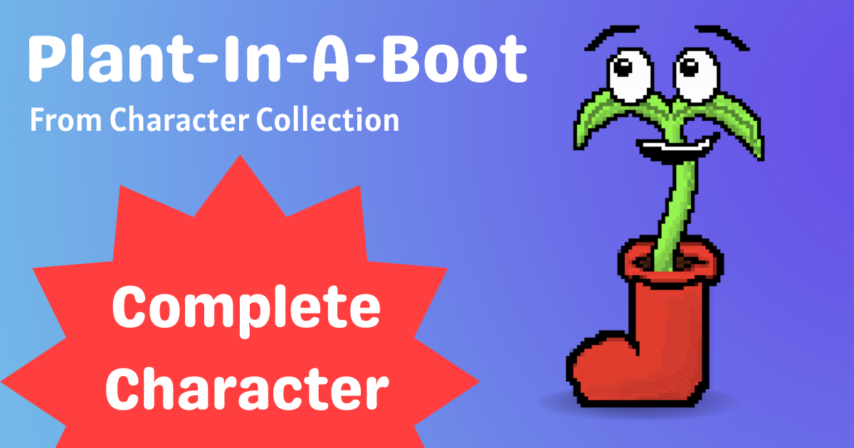Plant-In-A-Boot Character - 2D | 2D Characters | Unity Asset Store