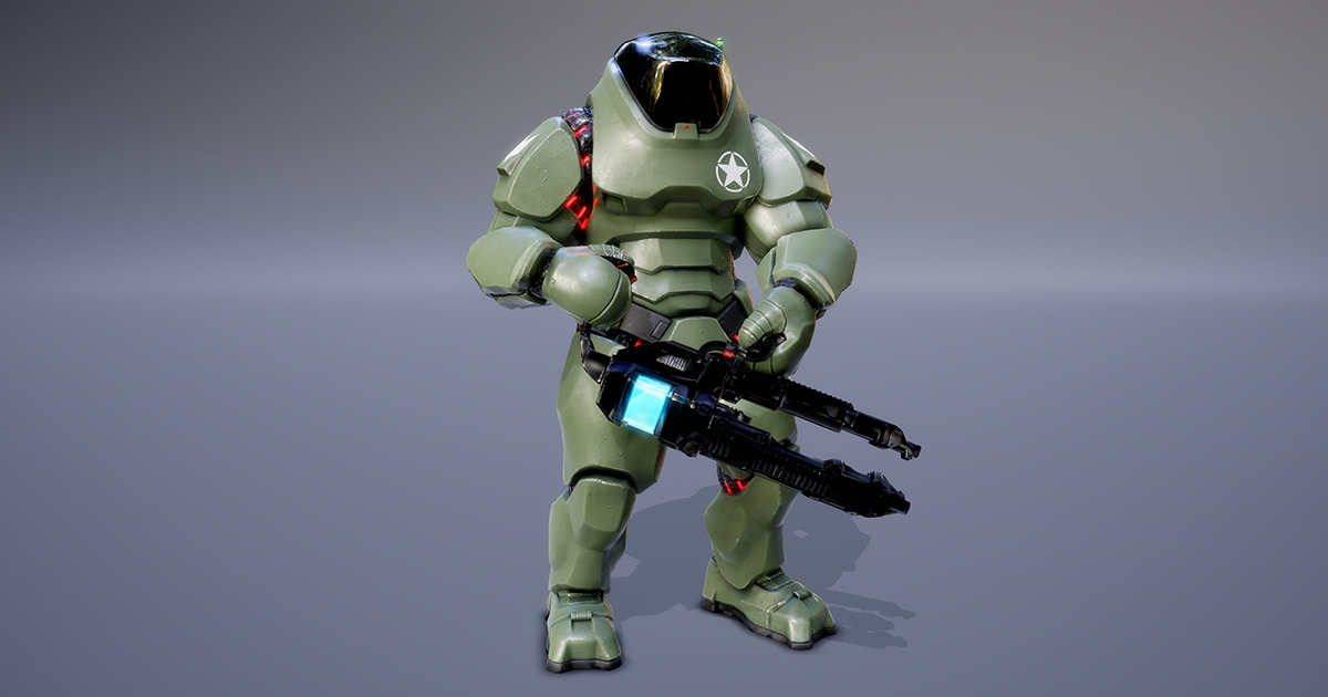 SCI FI: HEAVY BATTLE ARMOR | Characters | Unity Asset Store