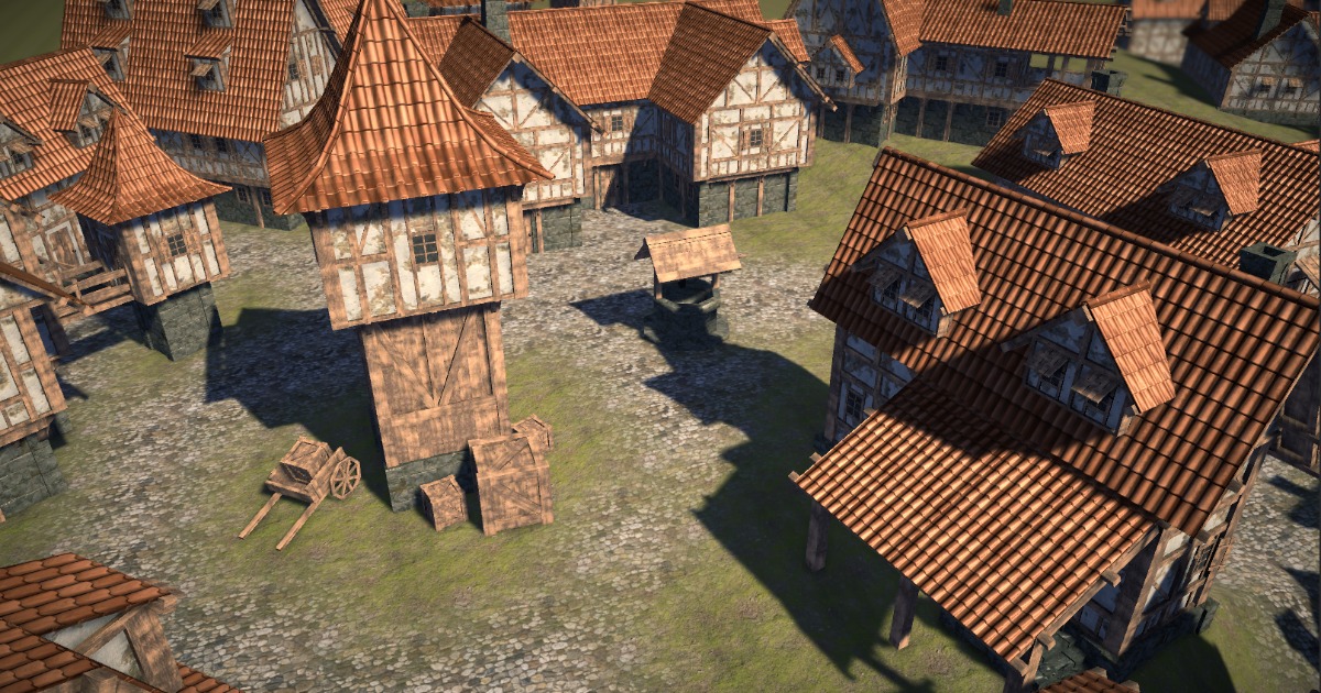 Modular Medieval Houses Pack | 3D Fantasy | Unity Asset Store