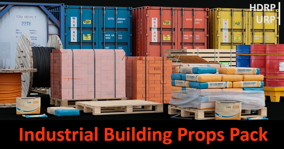 Industrial Building Materials Pack | 3D Industrial | Unity Asset Store