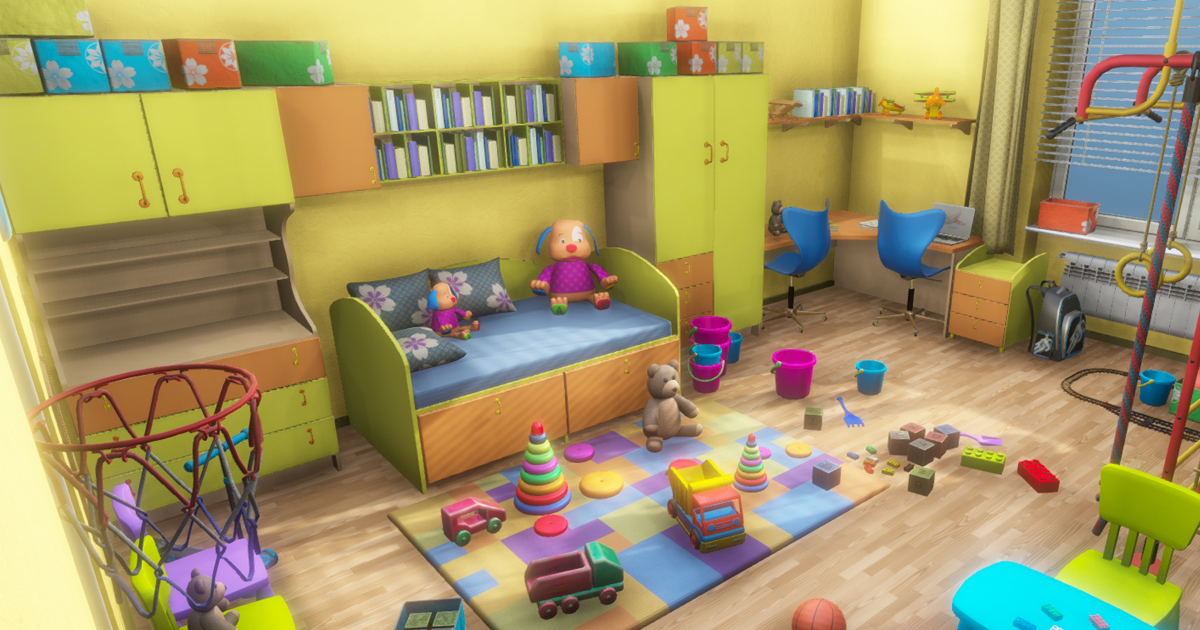 Kids Room - Interior | 3D Interior | Unity Asset Store