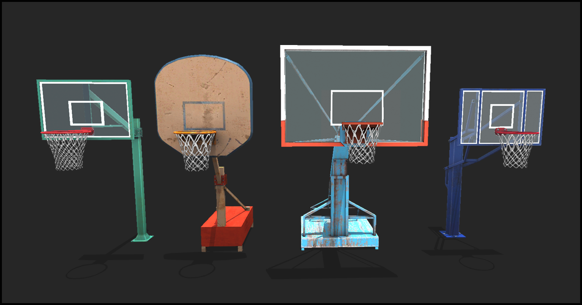 Basketball Stands 10 Pack | 3D Props | Unity Asset Store