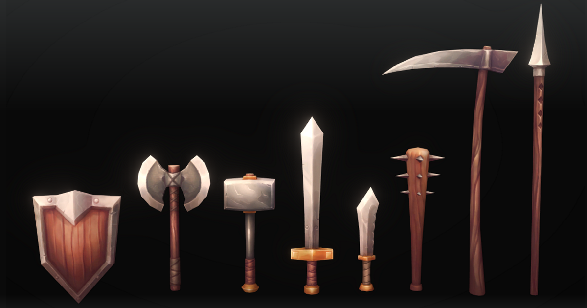 Hand Painted Weapon Set | 3D Weapons | Unity Asset Store