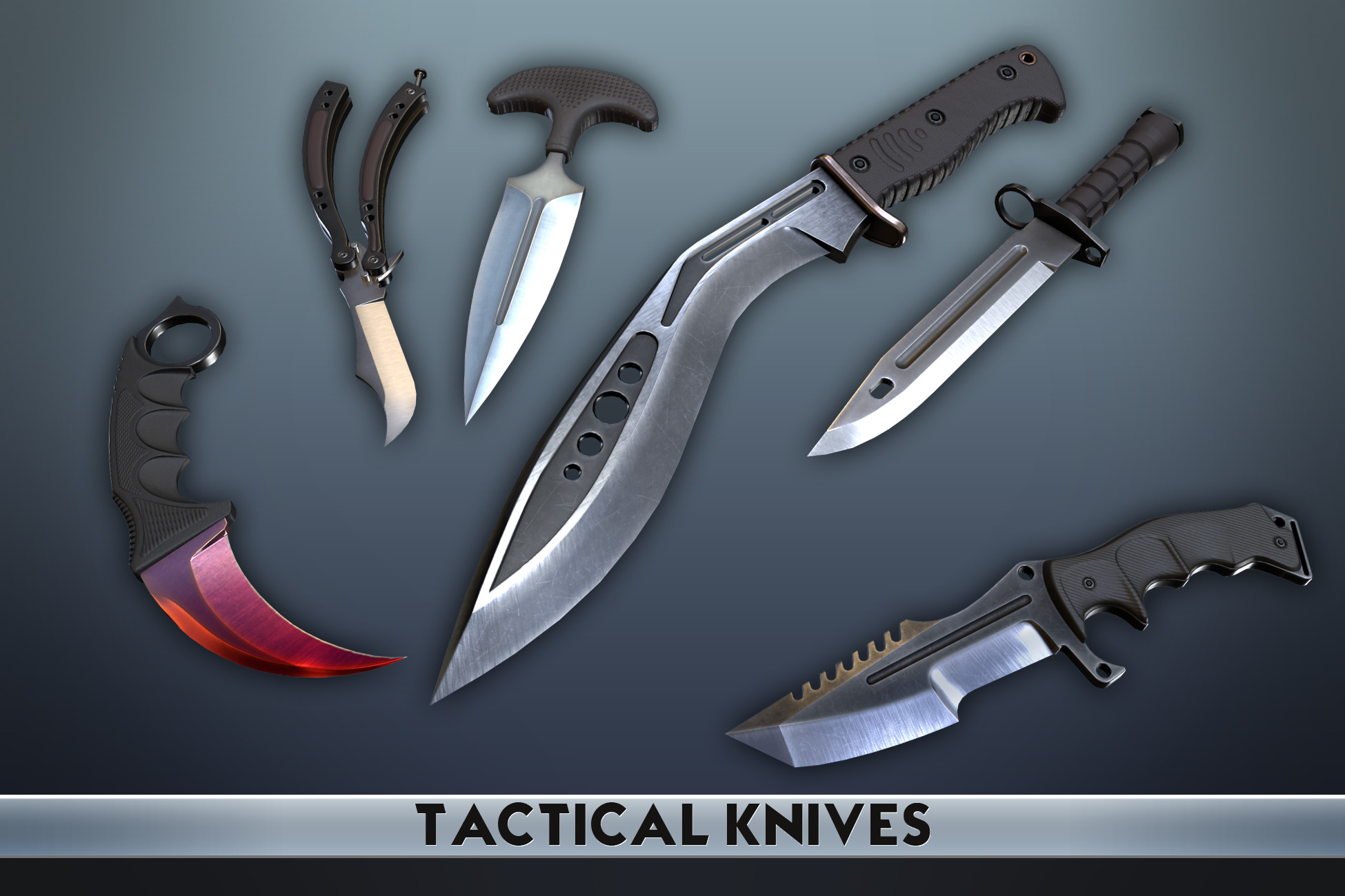 Tactical Knives | 3D Weapons | Unity Asset Store