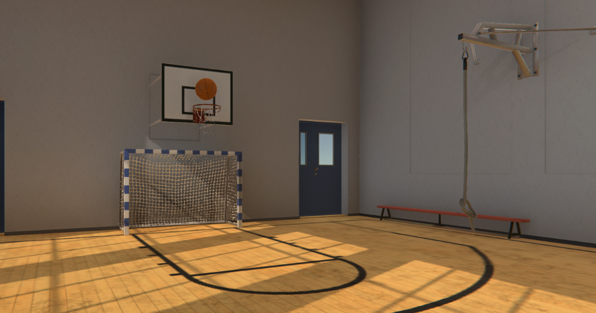 School gym - inventory and interior | 3D Interior | Unity Asset Store