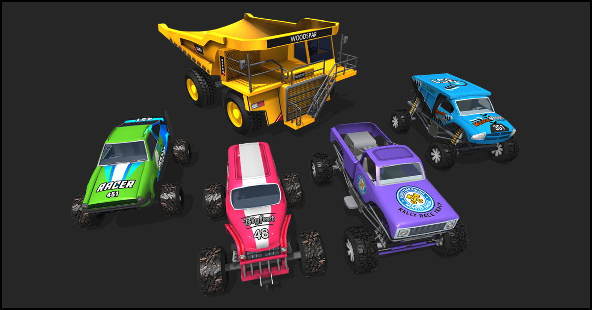 Monster Trucks Collection | 3D Land | Unity Asset Store