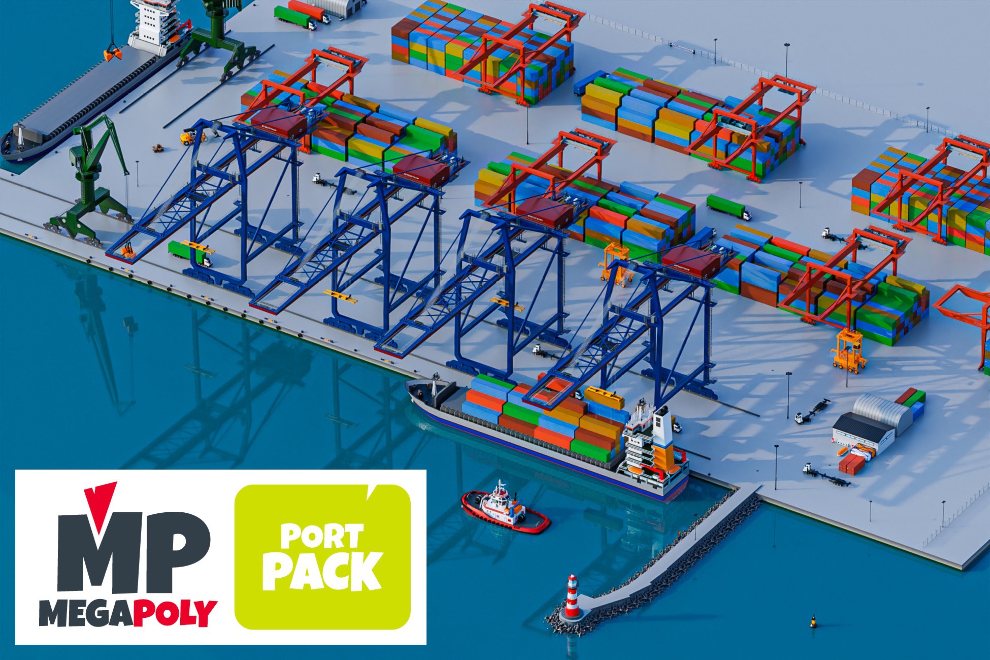 Megapoly.Art - Port Pack | 3D 공장 | Unity Asset Store