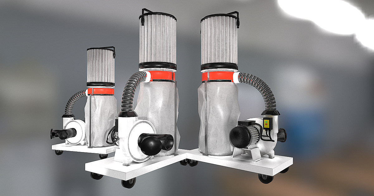 Exhaust System Chip Pumps | 3D Industrial | Unity Asset Store