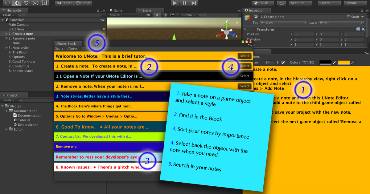 UNotes | Utilities Tools | Unity Asset Store