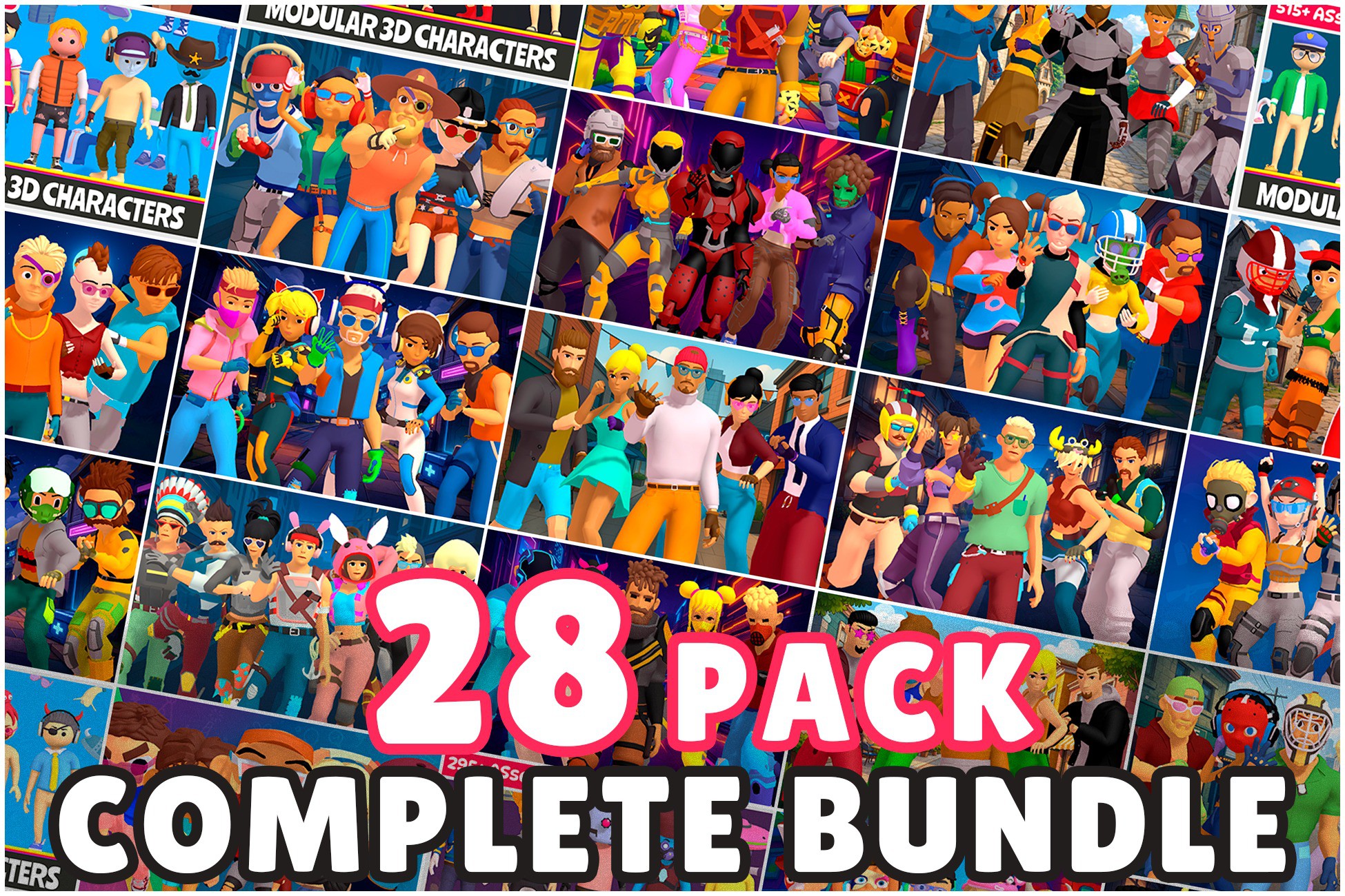 Stylized Characters Complete Bundle | 3D Humanoids | Unity Asset Store