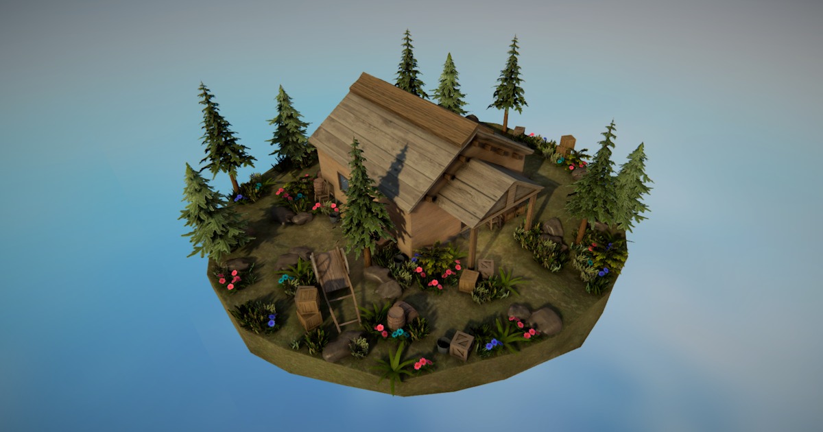 Realistic Modern Rural Cabin 2 Asset Package | 3D Landscapes | Unity ...