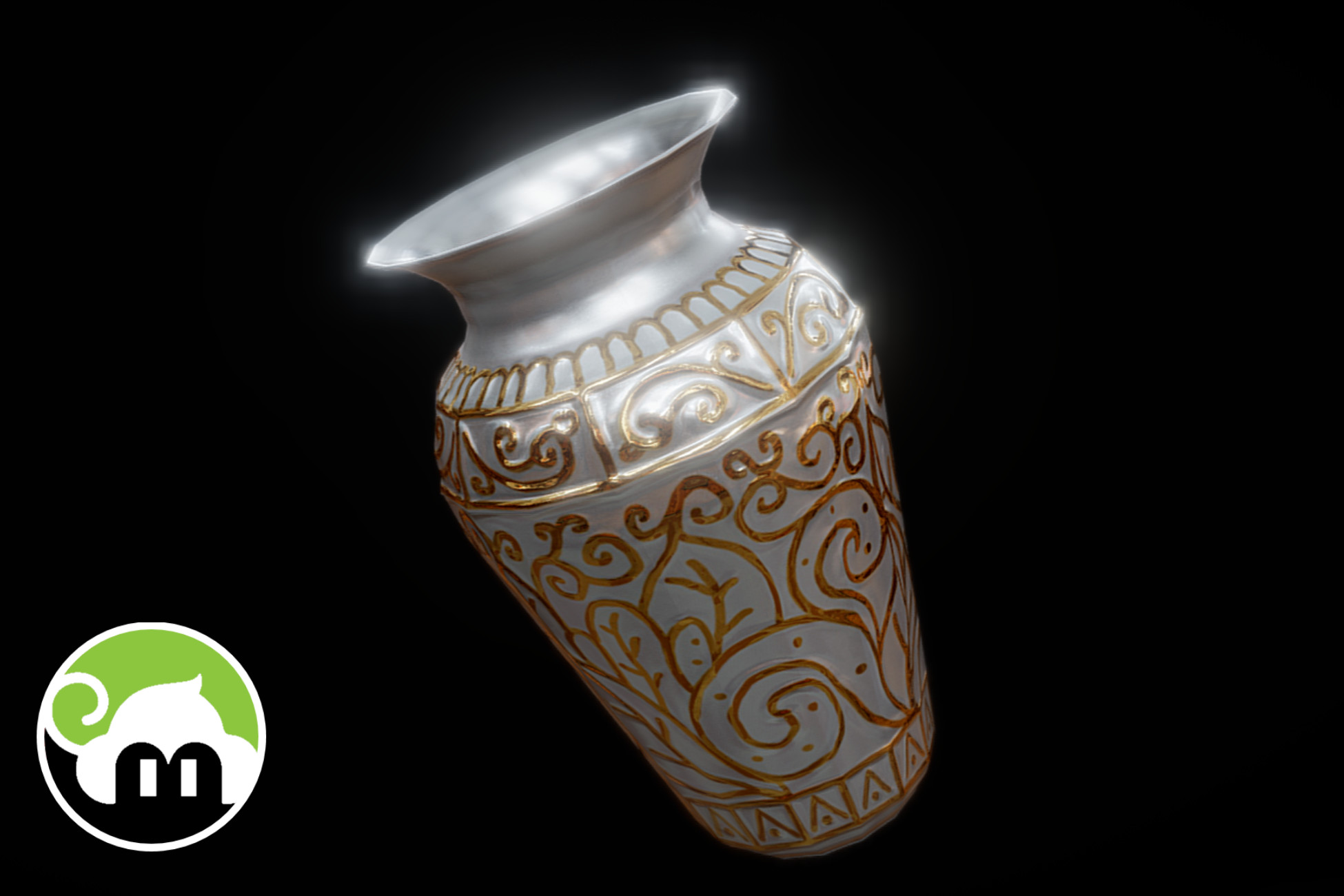 FREE Floral Gold Jar | 3D Interior | Unity Asset Store