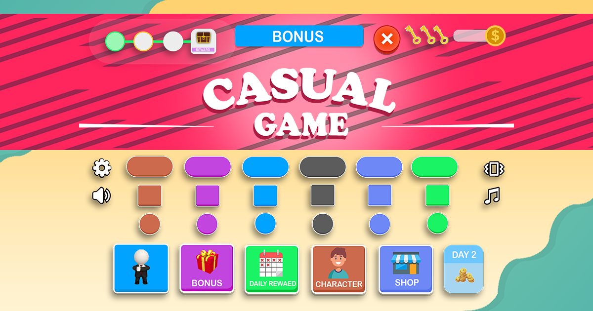 Universal Mobile Game UI Hyper Casual || Generation Studios ...
