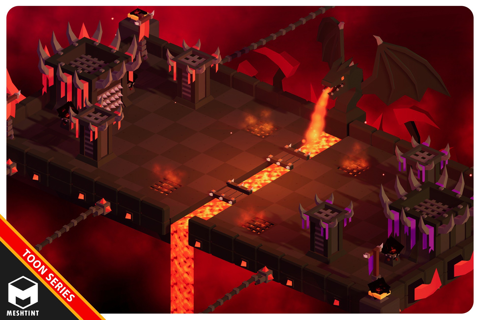 Battleground Hell Toon Series | 3D Fantasy | Unity Asset Store