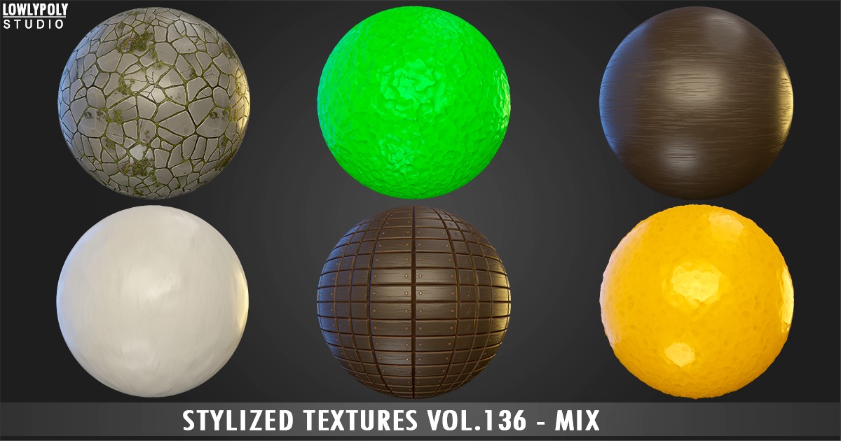 Mix Vol.136 - Stylized Textures | 2D 텍스처 및 소재 | Unity Asset Store