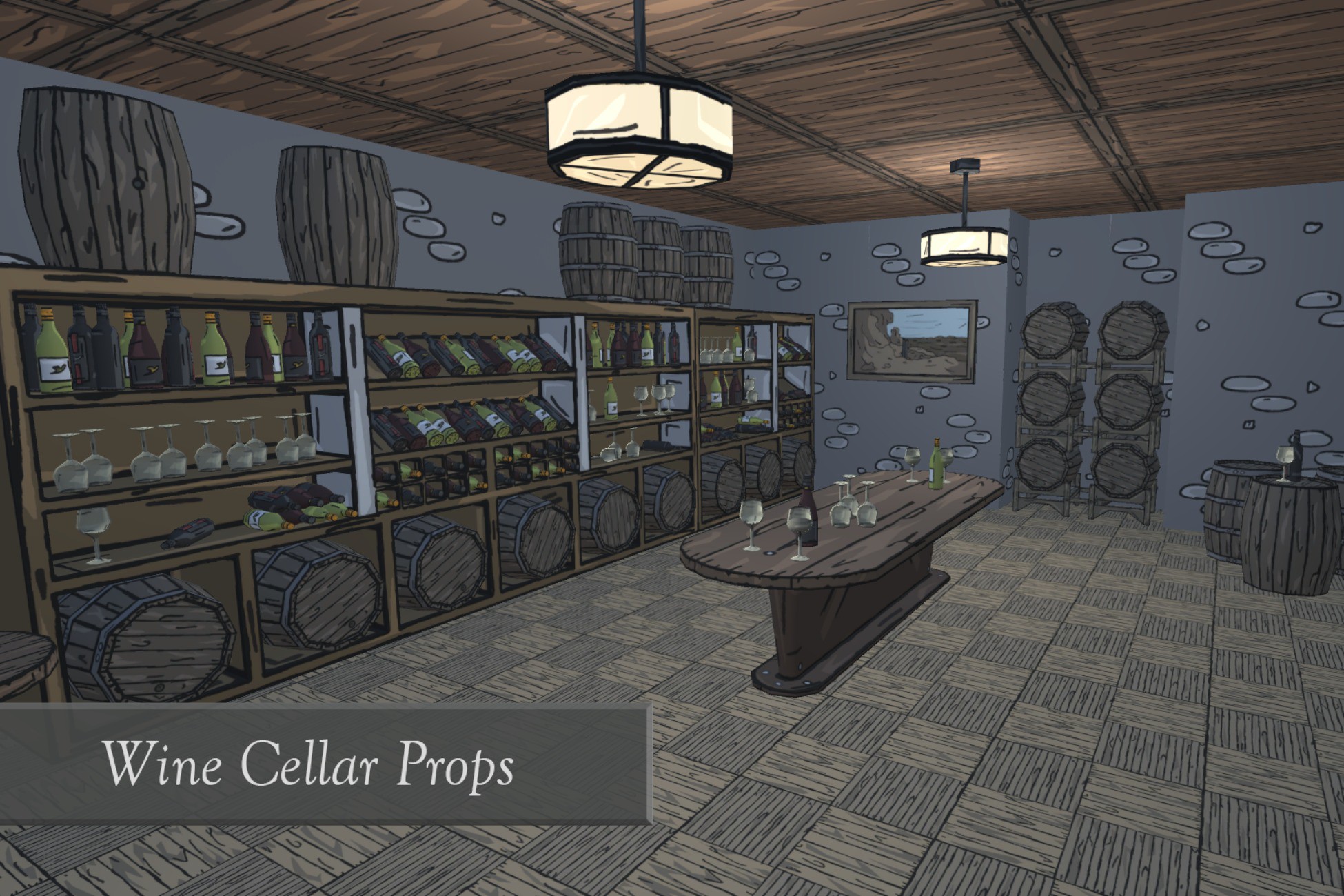Wine Cellar Props | 3D 소품 | Unity Asset Store