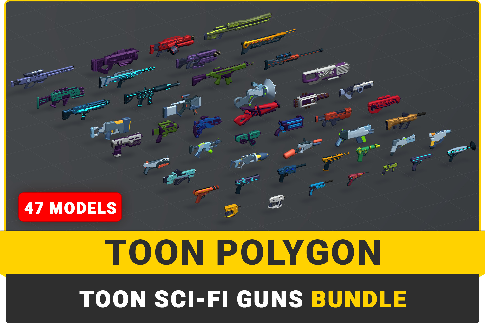 Toon Sci-Fi Guns Bundle | 3D Guns | Unity Asset Store