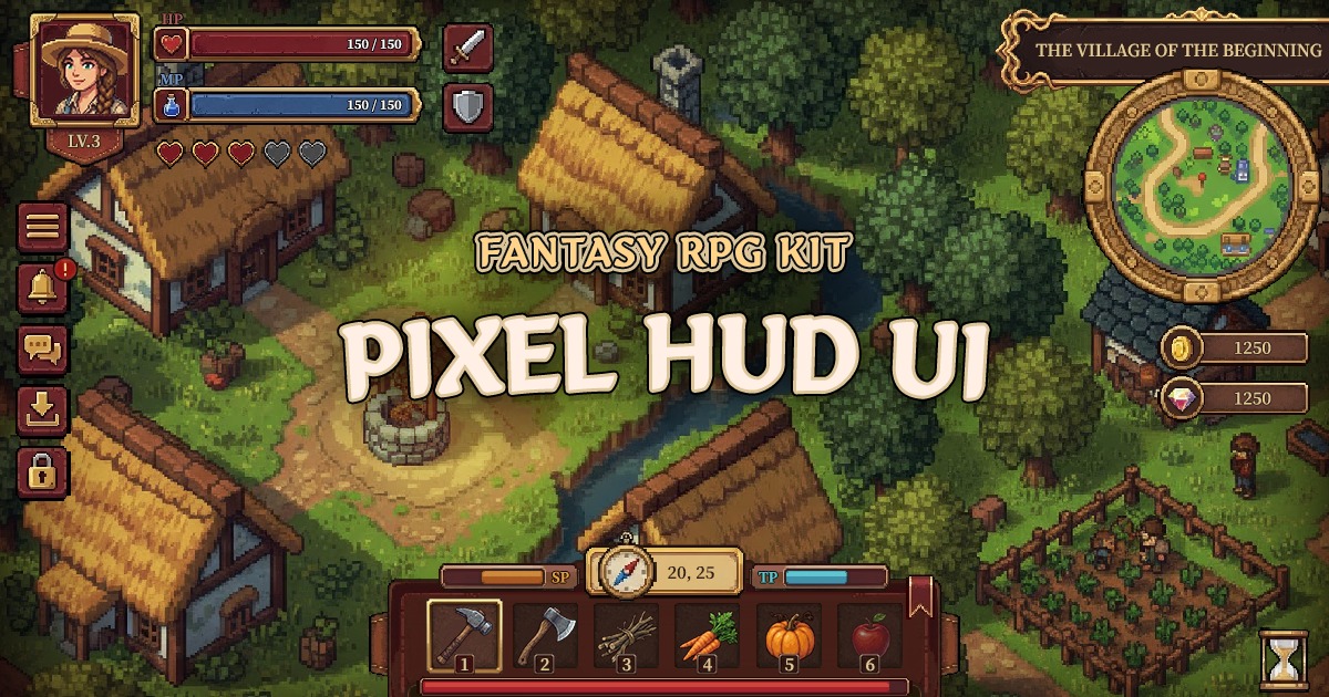 Pixel HUD UI | 2D GUI | Unity Asset Store