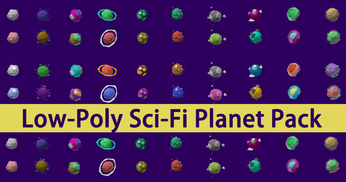 Low-Poly Sci-Fi Planet Pack | 3D Sci-Fi | Unity Asset Store