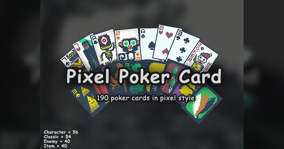 Pixel Poker Card | 2D Card Artwork | 2D Textures & Materials | Unity ...