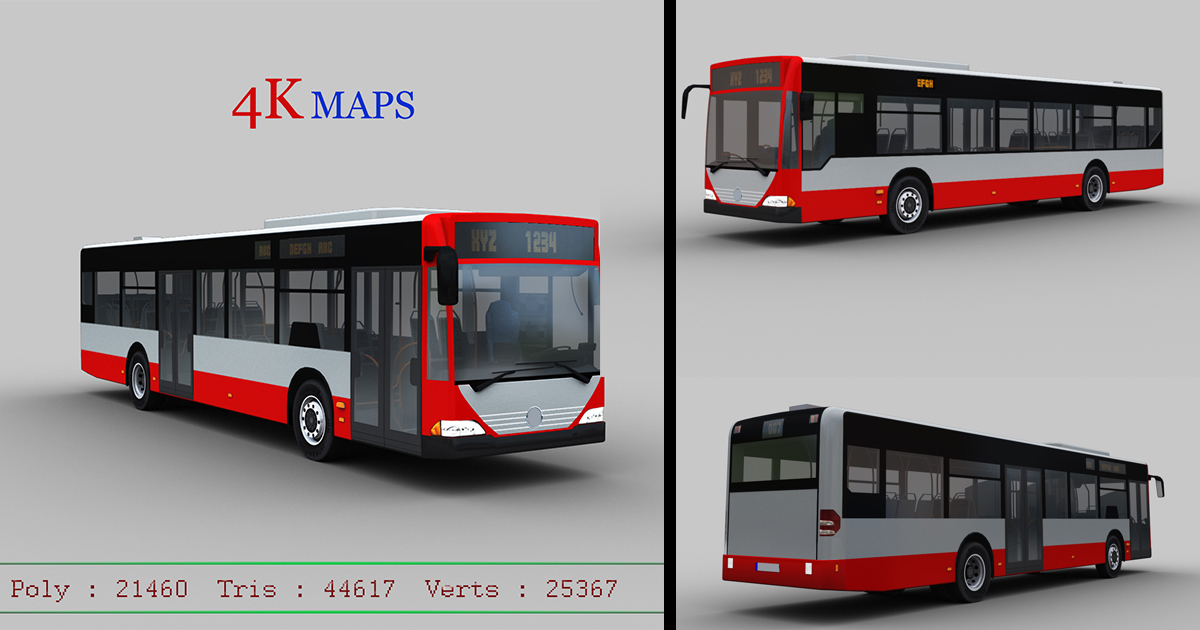 City Bus with Interior 4 | 3D Land | Unity Asset Store