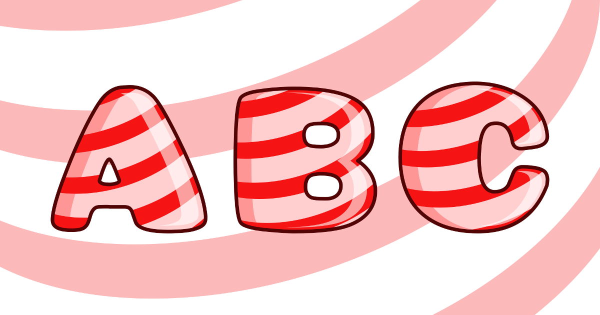 Assets For Children´s Games - The Candy Cane Alphabet | 2D Environments ...