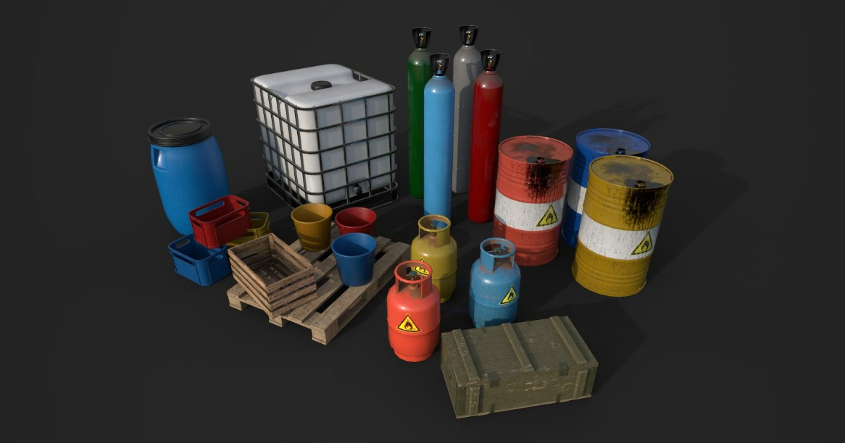 Industrial Storage and Containers | 3D Industrial | Unity Asset Store