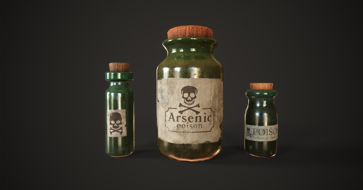Poison bottles | 3D Food | Unity Asset Store