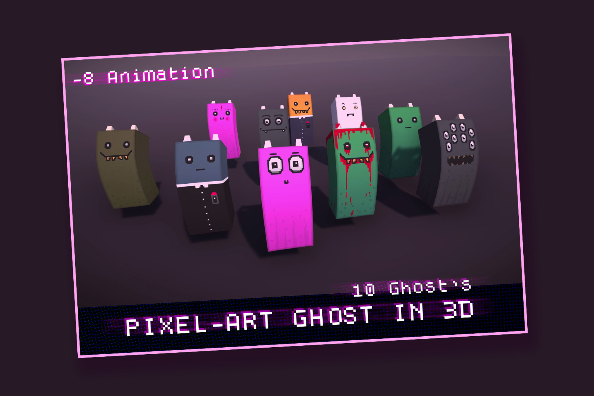 Pixelart Ghost 3D (Pack) | 3D Creatures | Unity Asset Store