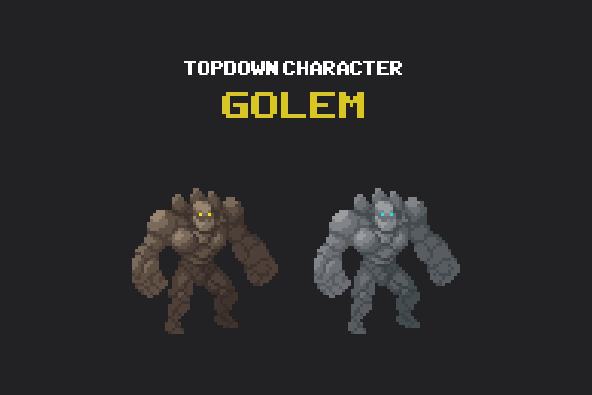 Golem - Top Down Pixel Art Characters | 2D キャラクター | Unity Asset Store