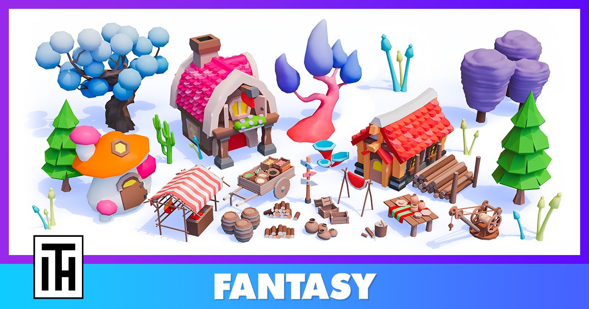 Fantasy FREE - Low Poly 3D Models Pack | 3D Fantasy | Unity Asset Store