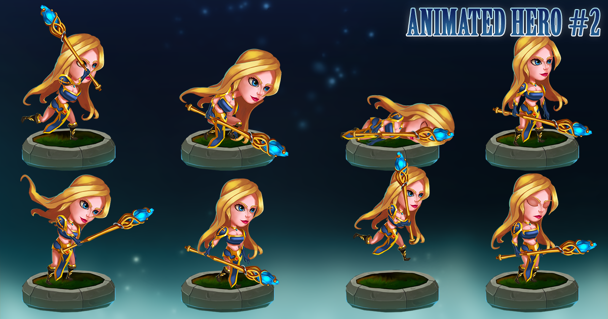 Animated 2D Character - Healer #2 | 2D Characters | Unity Asset Store