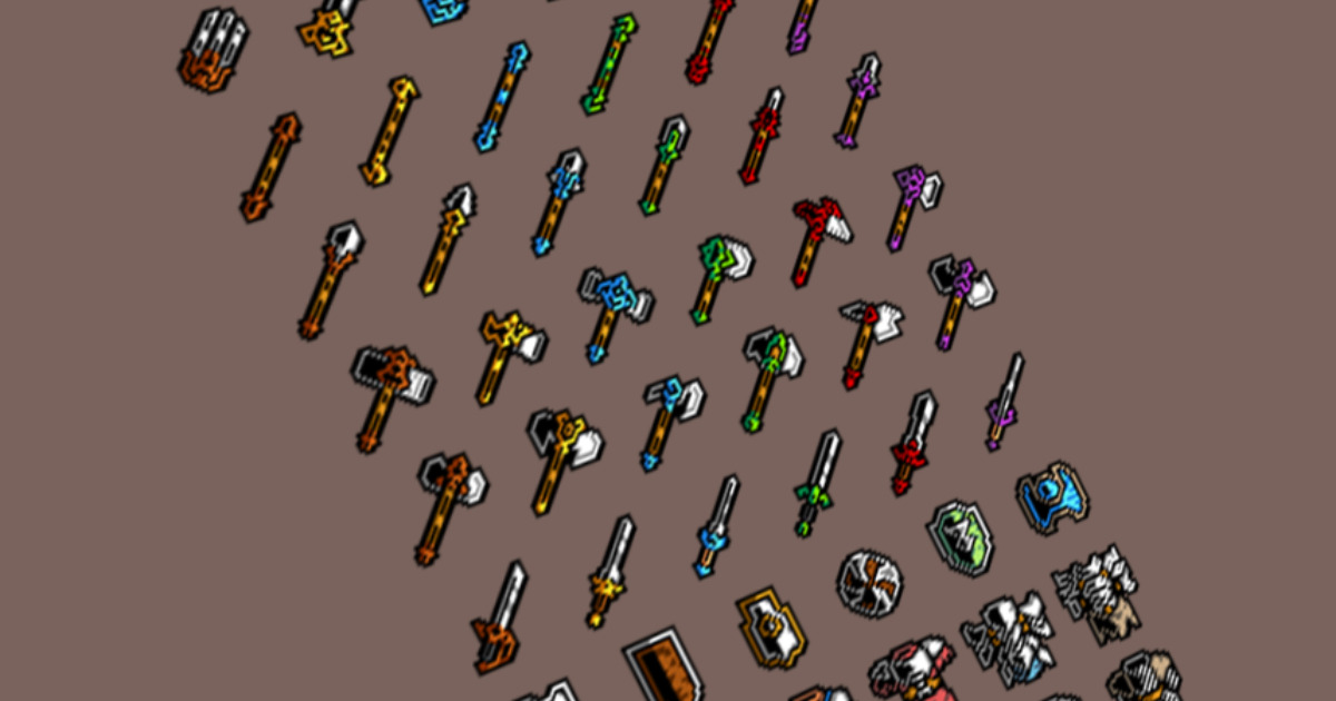 Unique 8-bit Fantasy Equipment | 2D GUI | Unity Asset Store