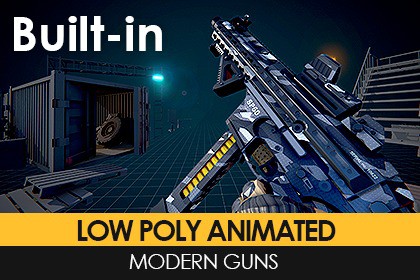Low Poly Animated - Modern Guns Pack (Built-in) | Unity AssetStore ...