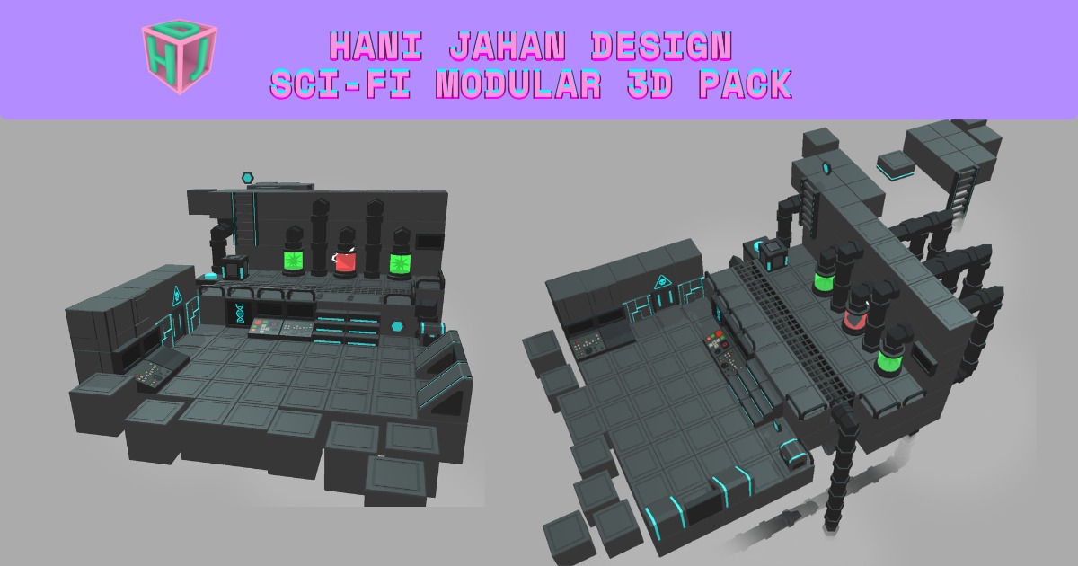 Sci-Fi Lab Kit – Modular Stylized Low Poly Environment Assets | 3D Sci-Fi | Unity Asset Store