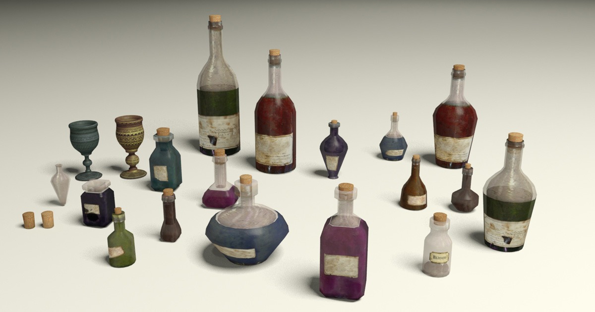 Bottles and ampoules | 3D Food | Unity Asset Store