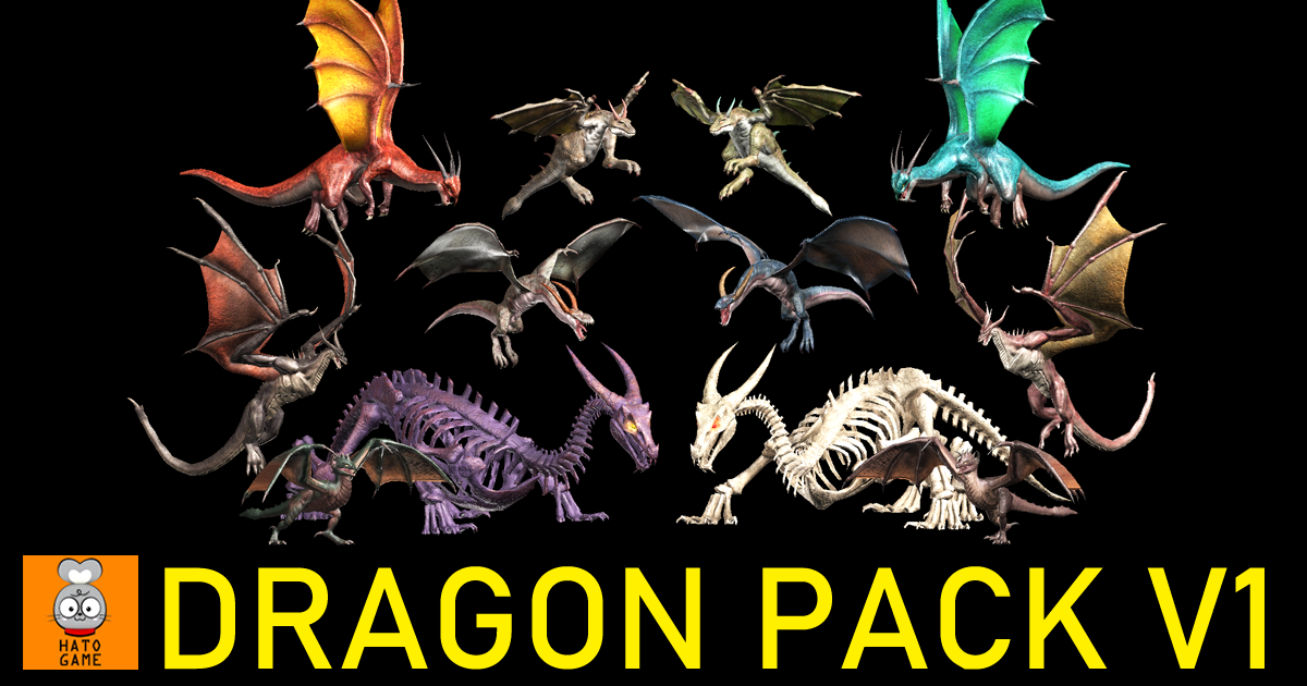01_Dragon Bundle V1 | 3D Creatures | Unity Asset Store