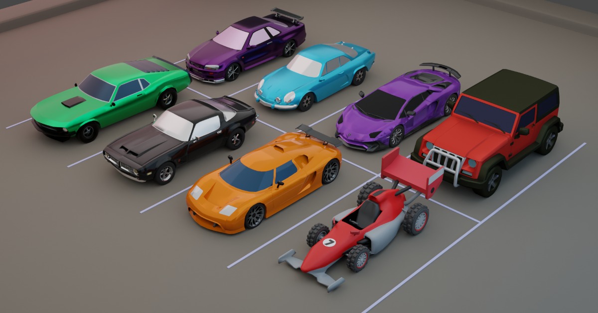 Low Poly Car Vehicle Pack | 3D Land | Unity Asset Store