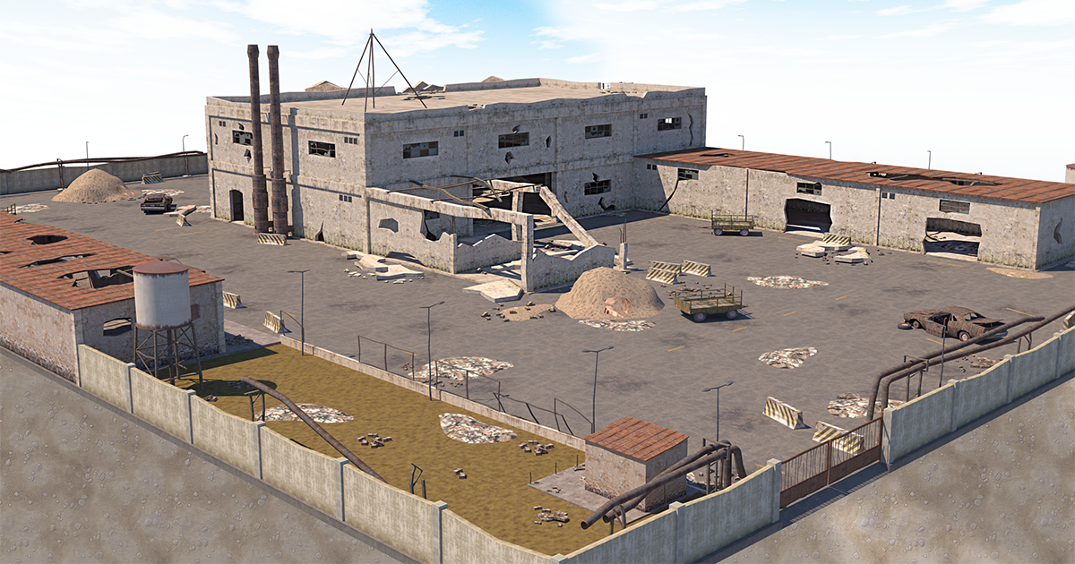Abandoned Area - Ruined Factory | 3D Landscapes | Unity Asset Store