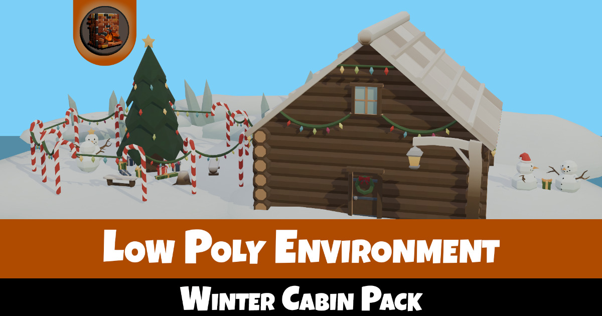 Low Poly Winter Log Cabin Pack | 3D Environments | Unity Asset Store