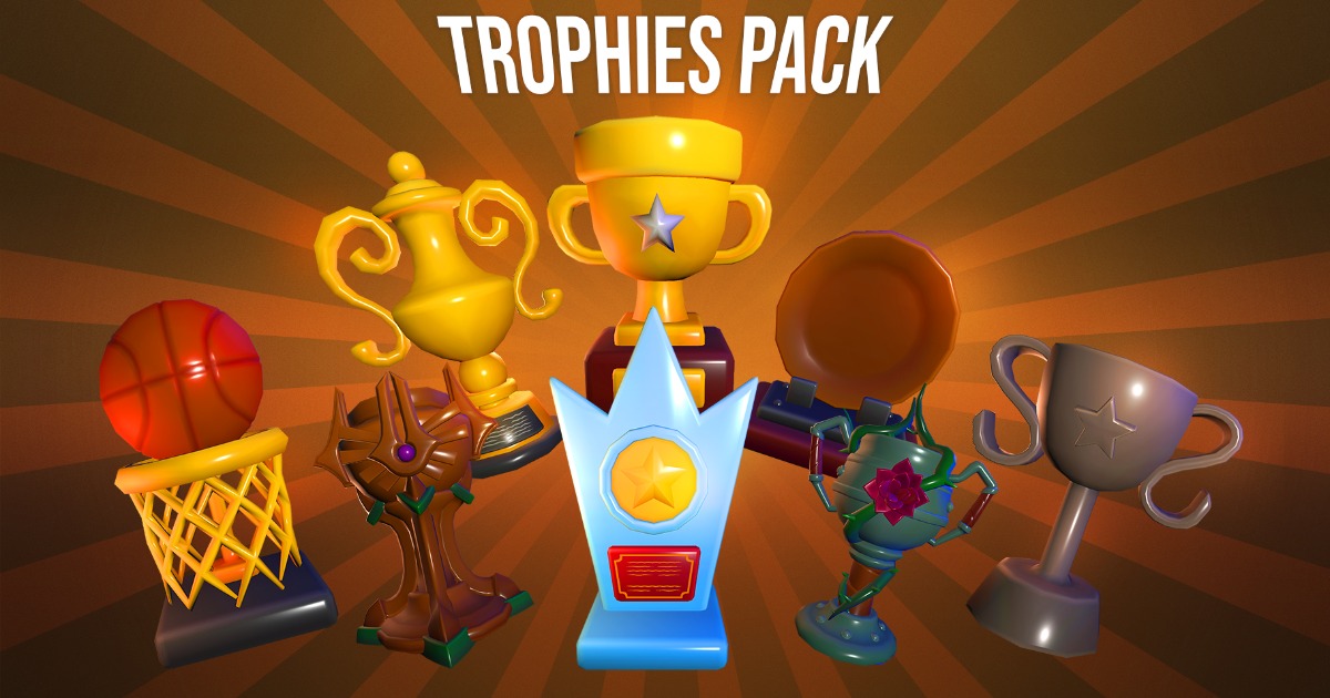Stylized Trophies Pack 384 Assets | 3D Props | Unity Asset Store